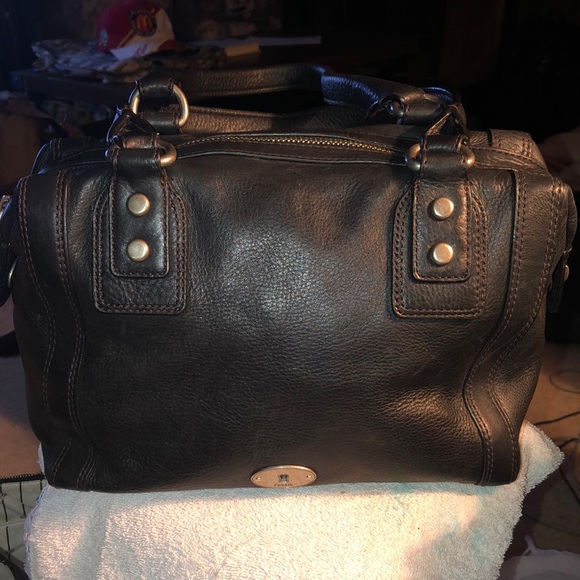 Fossil | Bags | Fossil Leather Maddox Satchel Black Jj | Poshmark
